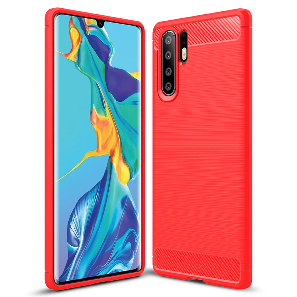 Flexi Slim Carbon Fibre Case for Huawei P30 Pro (Red)